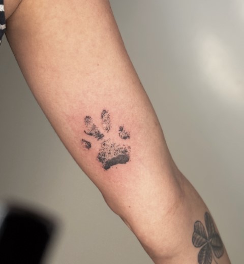 Eerbetoon aan Babs - Hondenpoot Afdruk - Ink by Jo